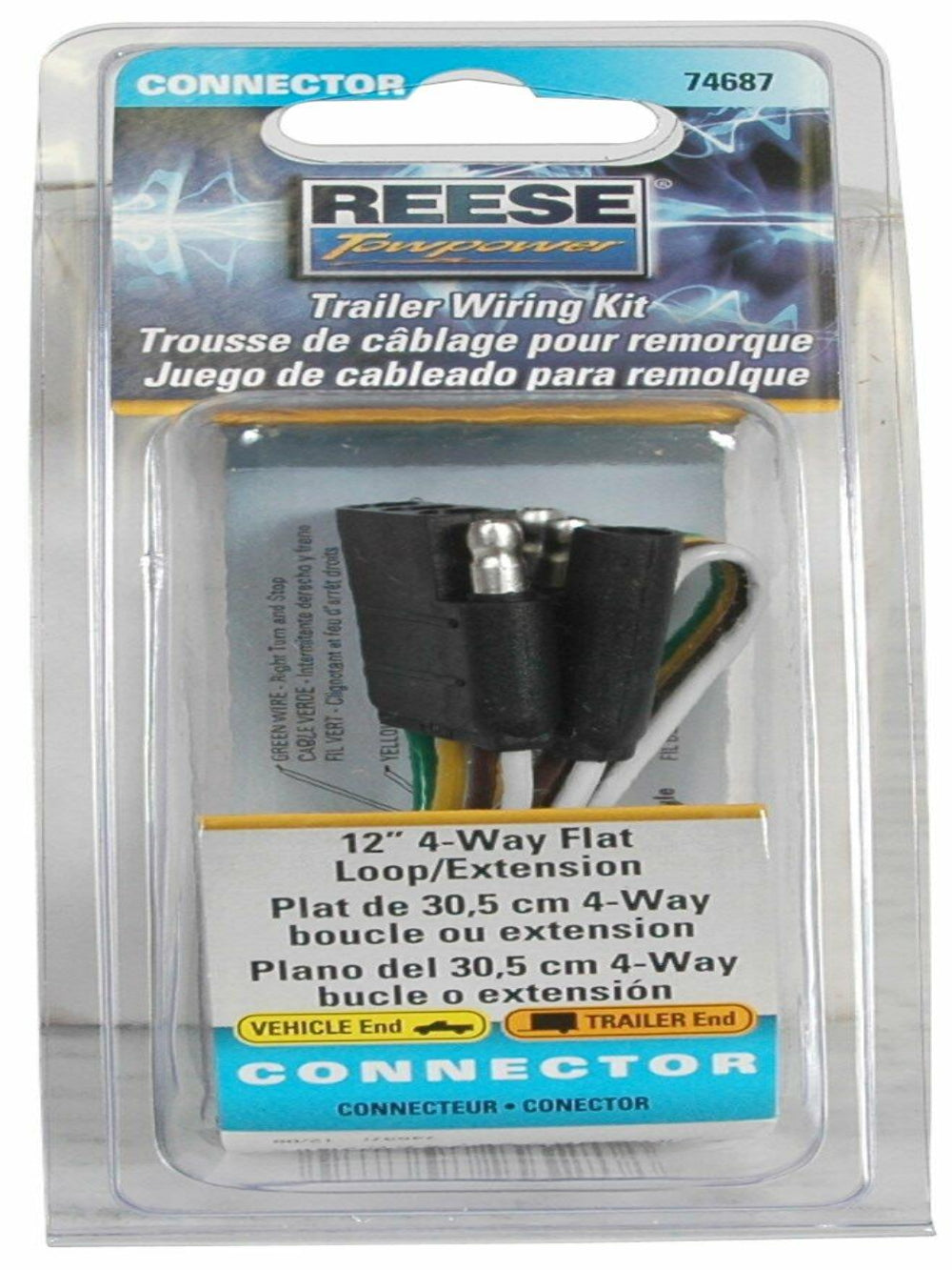 Reese Towpower 74689 48" 4-Way Flat Loop Wiring Connector – Ranch Mart